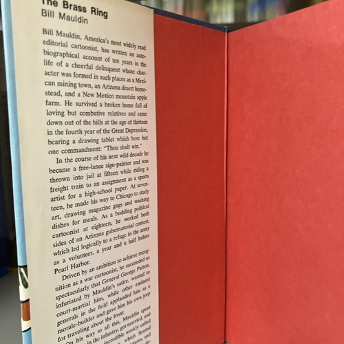 The Brass Ring : A Sort of Memoir Bill Mauldin (1971, HC with DJ) 2nd Printing | eBay