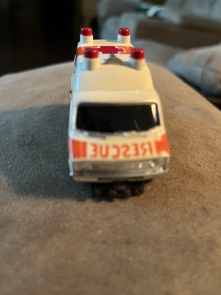 AFX Dodge Van Rescue Vehicle -HO Slot Car White/Orange-untested | eBay