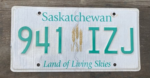 Saskatchewan Canada License Plate #941 IZJ Wheat EXPIRED "Land of ...