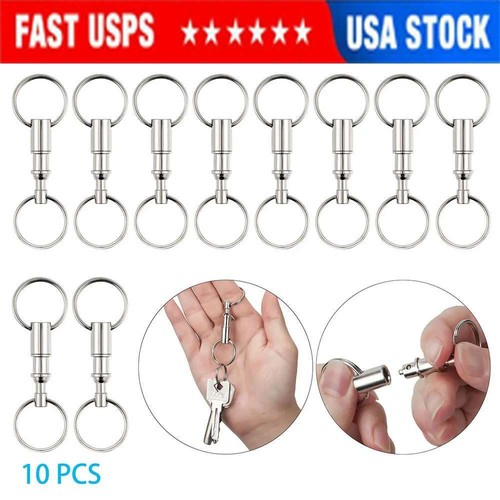 10Pcs Detachable Pull Apart Quick Release Keychain Key Rings Key Chain ...