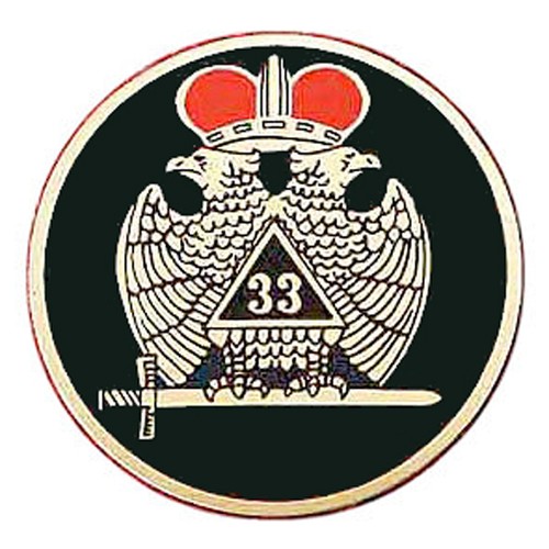 Masonic Car Emblem Decal / Scottish Rite 33rd Degree - Wings Down Crown ...