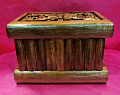 TURKISH PUZZLE MAGIC SECRET TRICK JEWELERY BOX CASE WOOD PANDORA ...