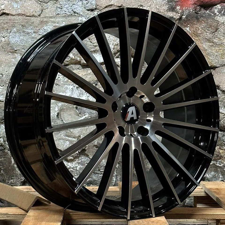 20" Wheels 20x8.5 / 10 5x114.3 35mm Staggered 4pc Rims Dark Tint Black ...
