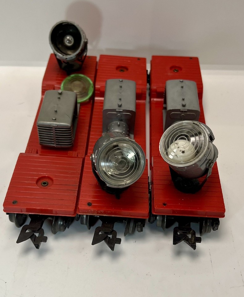 Marx O WECX 4571 W Red Spotlight Flat Car Model Train | eBay