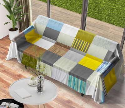 3D Square G7607 Sofa Cover High Stretch Lounge Slipcover Protector ...