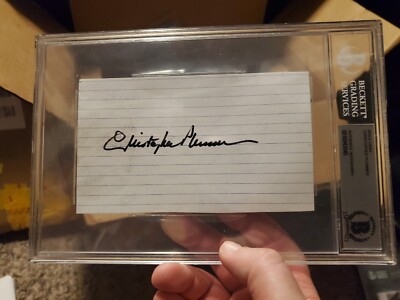 Christopher Plummer Index Card Hand Signed Autograph Beckett BAS COA ...