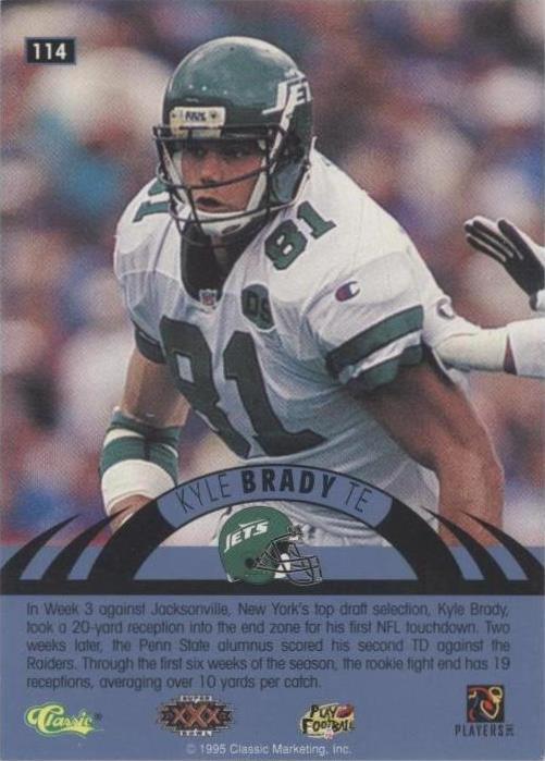 Las mejores ofertas en 1996 Classic NFL Experience Kyle Brady #114 | eBay