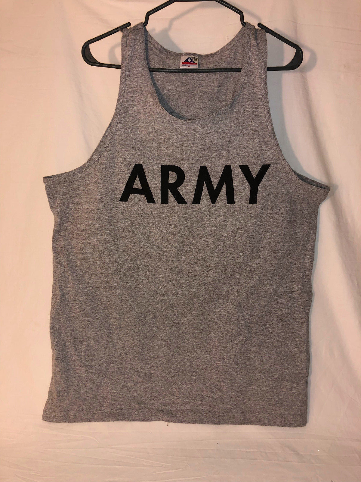 ALSTYLE APPAREL & ACTIVEWEAR ARMY NON-REGULATION MILITARY GRAY TANK TOP ...
