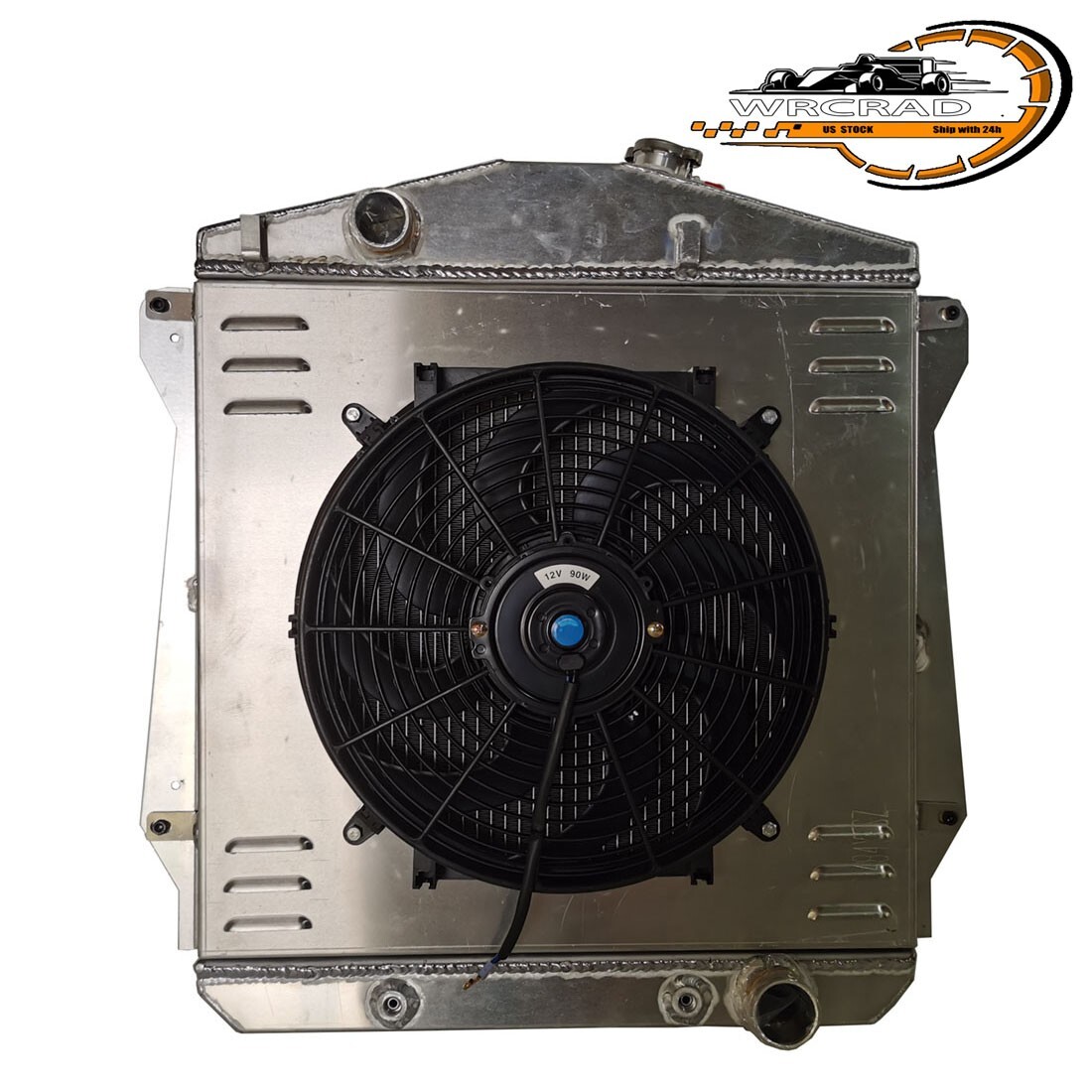 Cooling Radiator & Shroud Fan Fit 1943-1948 Chevy Fleetline/Fleetmaster ...