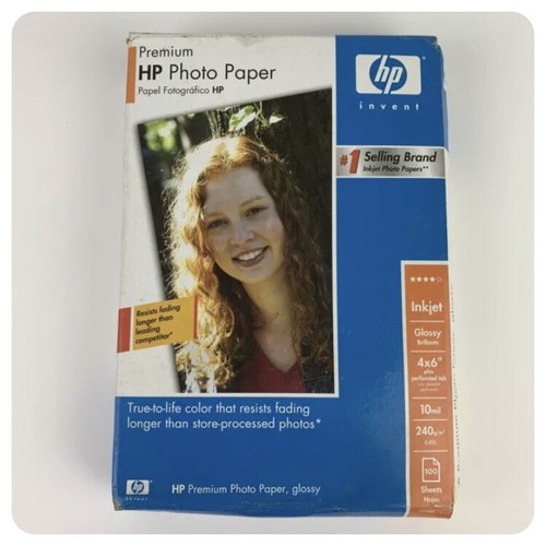 HP Premium Photo Paper for Inkjet Printer 4x6 100 Sheets, Brand New | eBay