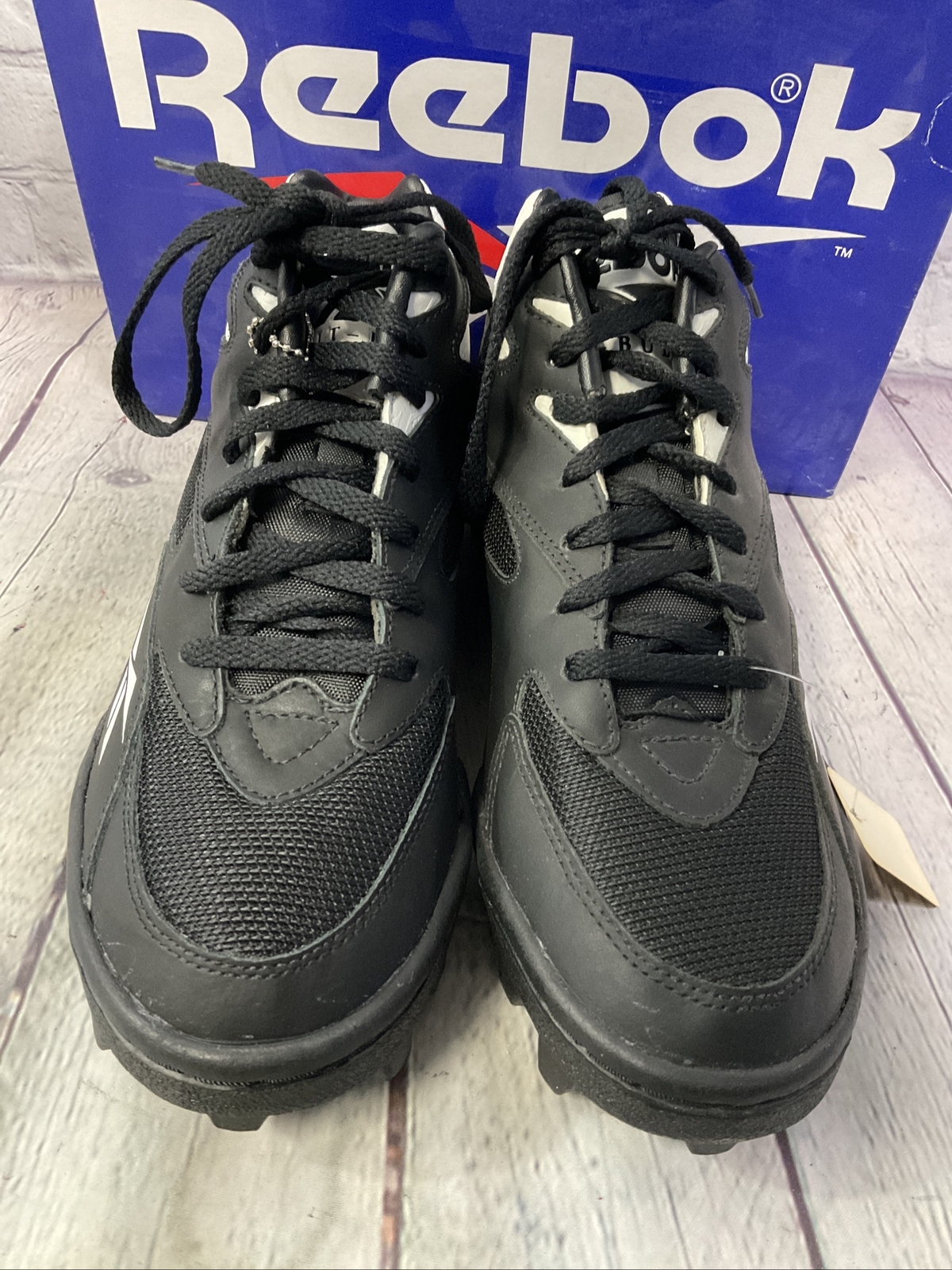 Reebok Pit Bull Mens Football Cleats Size 8 Black White New With Box | eBay