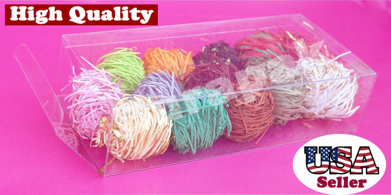 50 pcs 2-5/8x1-5/16x1-1/8" Clear Tuck Plastic PVC Boxes Gift Party ...