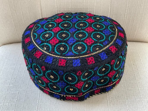 Handmade Sindhi Hat Multi Color Embroidery Cap Topi Hat Front Cut ...