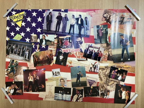 HUEY LEWIS AND THE NEWS 1980s Toshiba EMI Japan Original promo poster ...