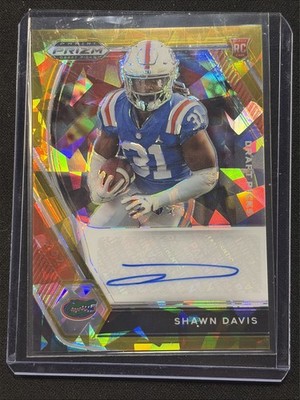 2021 Panini Prizm Draft Picks Shawn Davis Draft Picks Gold Ice Auto ...