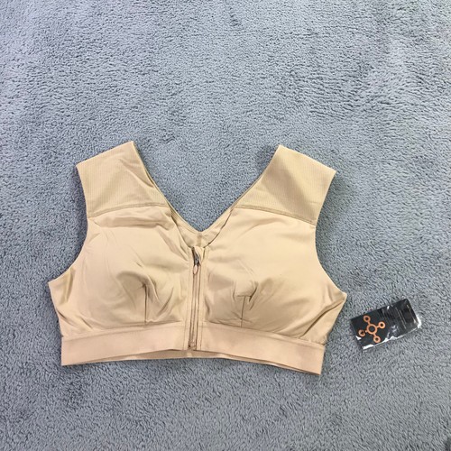 Tommie Copper Shoulder Support Bra With Zipper Womens 2XL XXL Full Zip ...