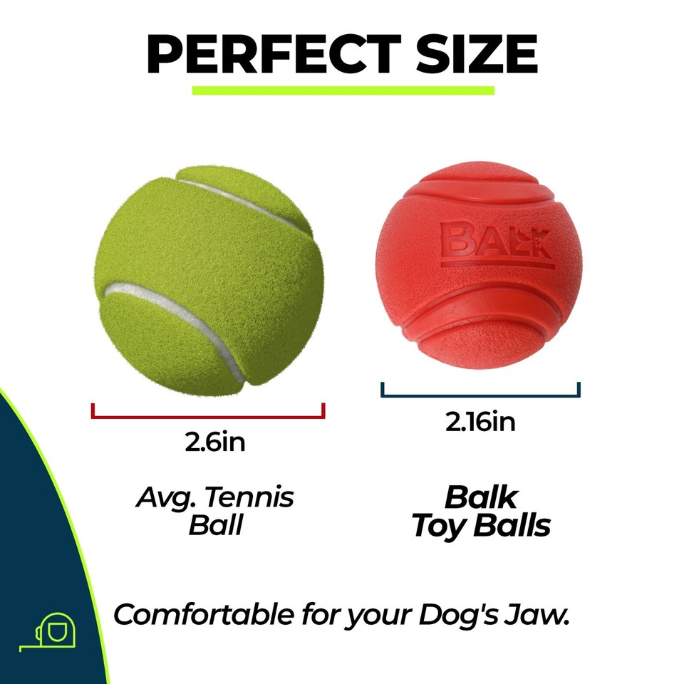 Balk Dog Toy Balls - 4 Pack - Dog Toy Balls for Aggressive CHEWERS ...