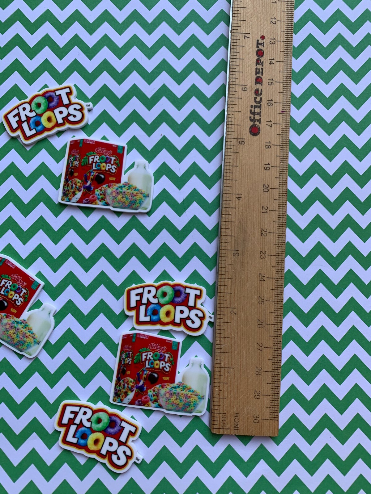 8pc. Froot Loops, Planar Resin Flatback, Cabochon, Bow Center, Flatback ...