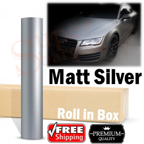 Matte Satin Silver Car Vinyl Wrap Car Vinyl Sticker Tint Film Stickers ...