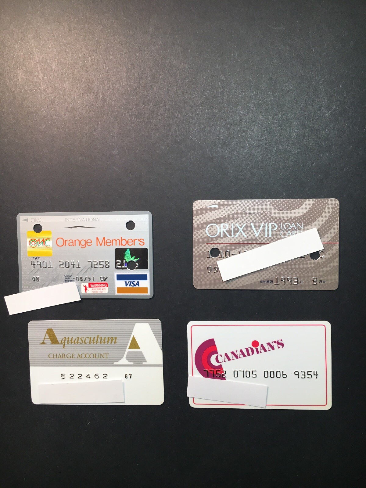 4 Expired Credit Cards For Collectors - International Lot 4 (3266) | eBay