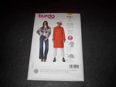 Burda Pattern 5992 Misses' Semi-Fitted Coat / Jacket in Two Lengths 8 ...