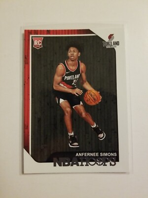ANFERNEE SIMONS 2018-19 Panini Hoops Rookie Card # 277 BLAZERS | eBay