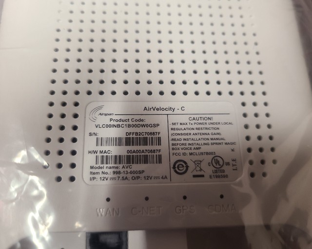 Sprint Magic Box Gold Voice Amp Signal Amp 998-13-000SP AirVelocity-C ...