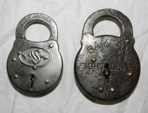 2 Vintage Locks - No Keys - Slaymaker + Samson Eight Lever | eBay