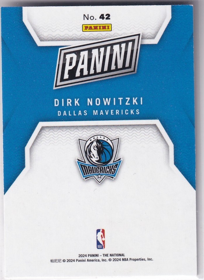 2024 Panini The National Basketball NBA No. 42 Dirk Nowitzki Grey | eBay