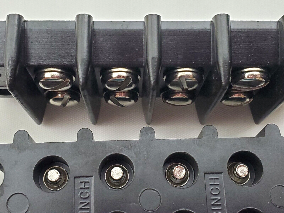 Lot of 2 Cinch 4 Position Dual Row Screw Terminal Strip Blocks Heavy ...