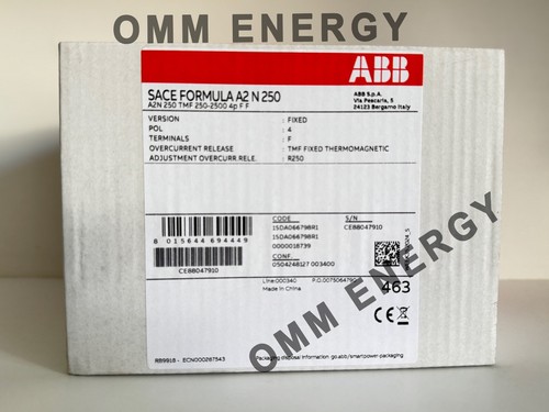 ABB 250 AMP Circuit Breaker - A2N 250 TMF 250-2500 4 Pole ...