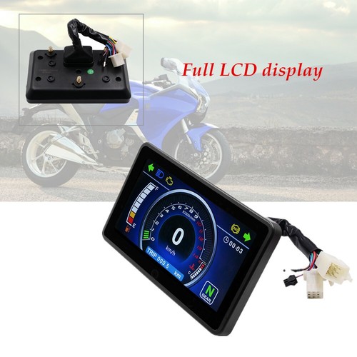 Motorcycle Full LCD Screen Speedometer Digital Odometer Universal ...