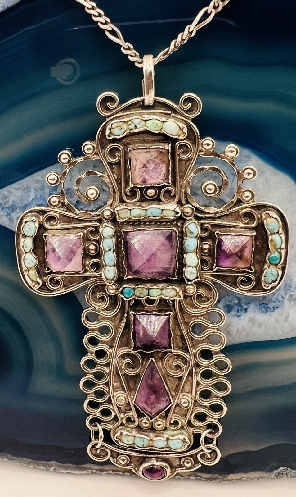 Gustavo Martinez Sterling Silver, Turquoise Amethyst … - Gem