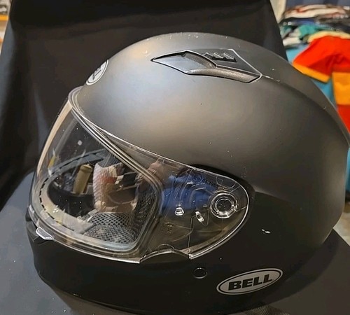 Bell Qualifier Full Face Motorcycle Helmet Flat Matte Black w Clear ...