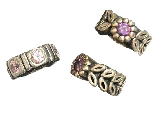 AUTHENTIC PANDORA TWICE AS NICE PURPLE & PINK TRINITY SPACER CHARM LOT ...