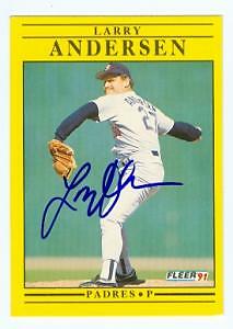 Larry Anderson autographed Baseball Card (San Diego Padres) 1991 Fleer ...