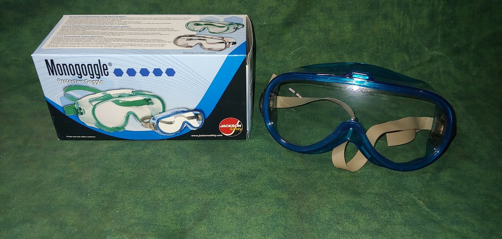 Jackson Safety Monogoggle Chem/Splash Resistant Antifog FREE SHIPPING ...