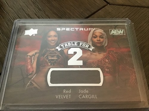 Jade Cargill Red Velvet 2021 Upper Deck AEW Spectrum Table for 2 Relic ...