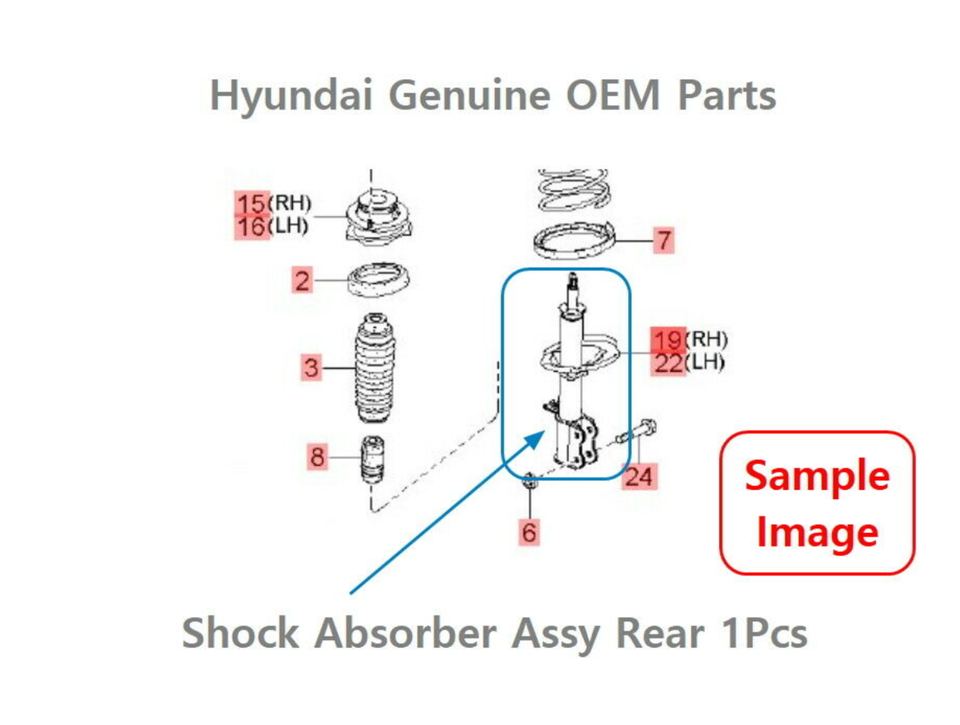 OEM 55367-S9400 Shock Absorber Rear 1P for Palisade 2020~22 Gasoline ...
