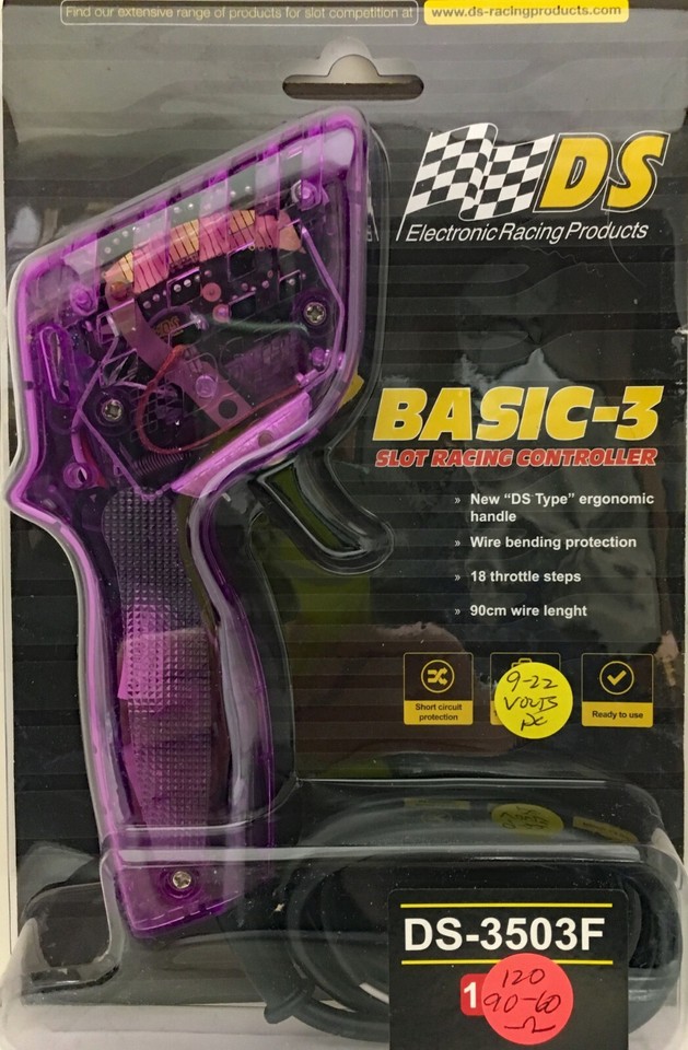 PURPLE HO SLOT CAR CONTROLLER BY DS 120/90/60 OHM AURORA TJETS TOMY ...