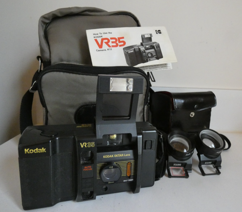 Vintage Kodak VR35 K12 Film 35 mm Ektar Lens Camera w/2 extra Lens ...