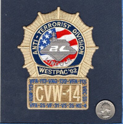 CVN-72 USS ABRAHAM LINCOLN CVW-14 WESTPAC 2002 Ship squadron Cruise ...