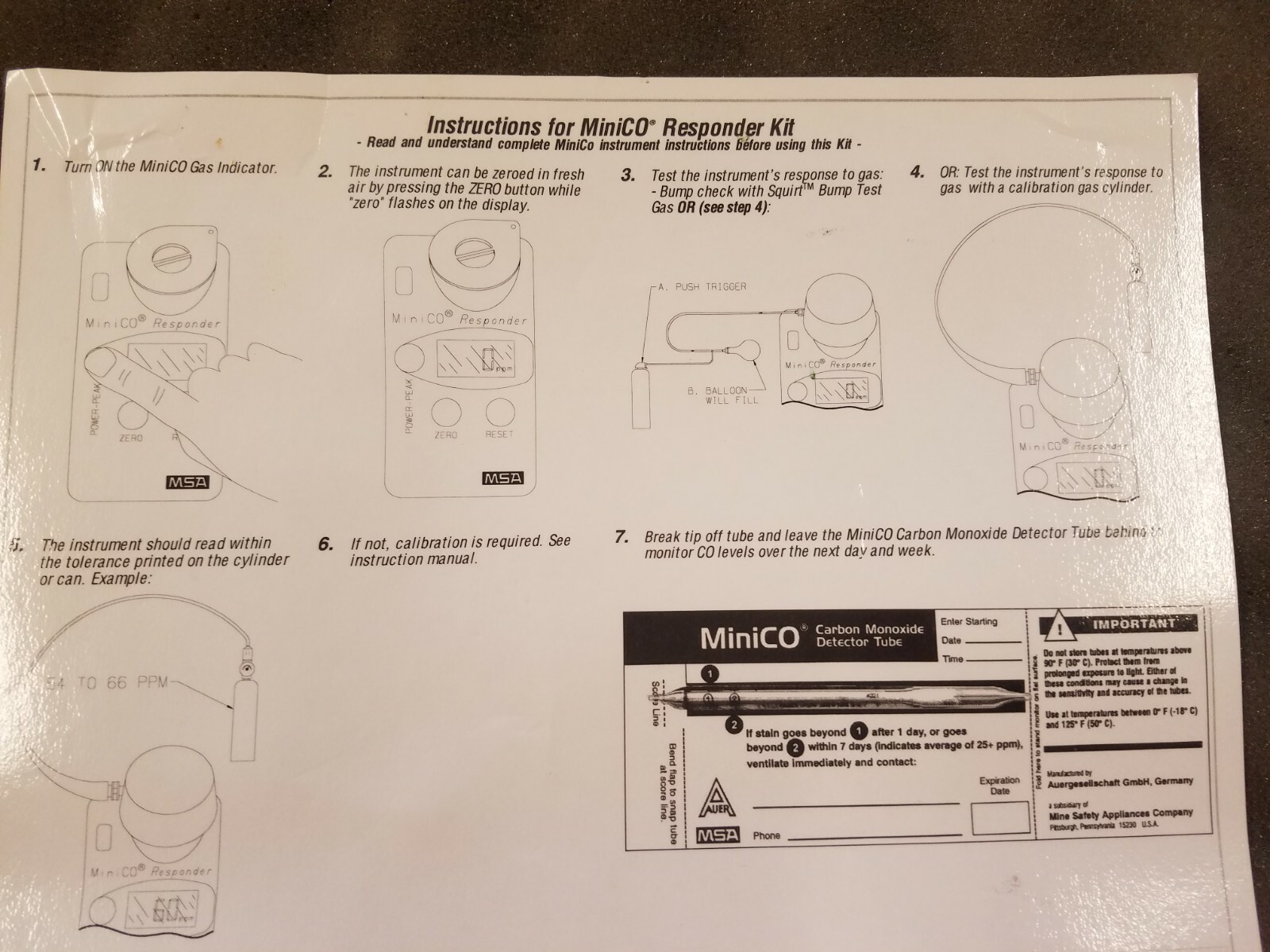 MSA MiniCo Responder Kit | eBay
