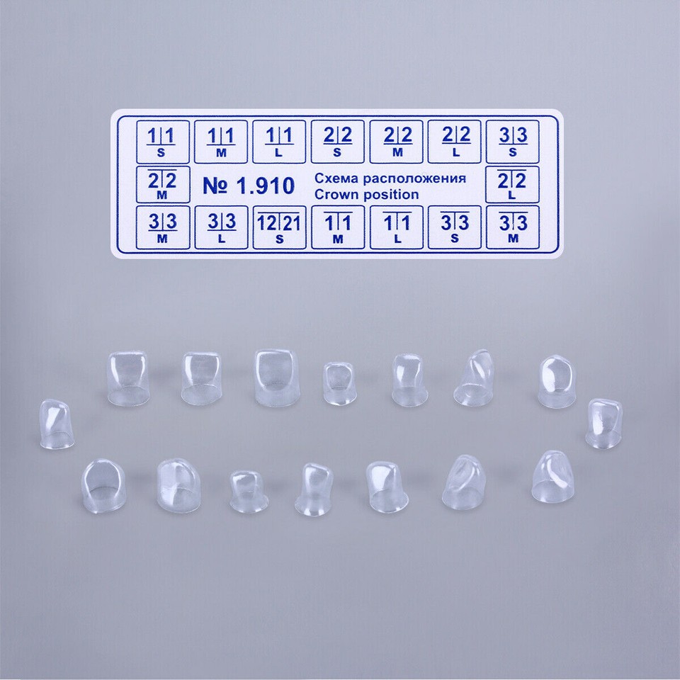 Dental Preformed Crown Resin Temporary Pre-corona Transparent Anterior ...