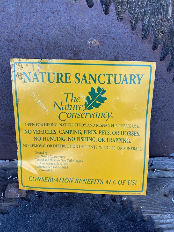 Nature Conservancy Nature Preserve Tin Sign No Hunt No Fish No Camp ...