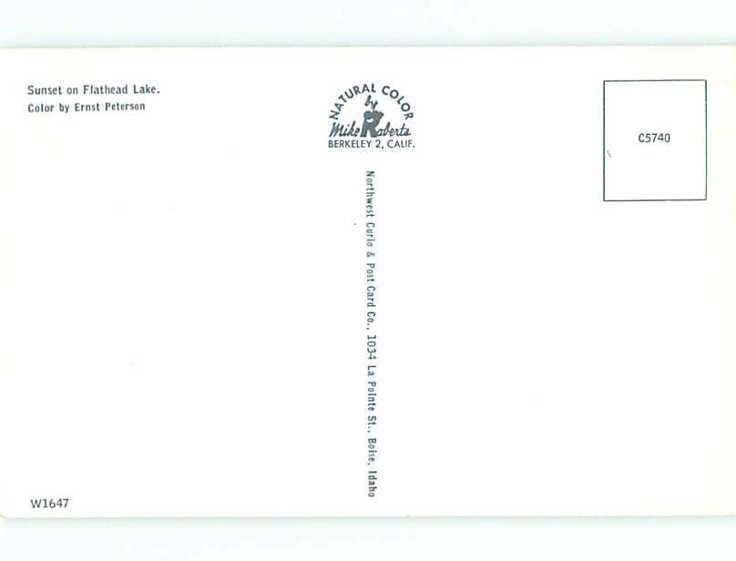 Pre-1980 LAKE SCENE Flathead Lake - Polson & Bigfork & Kalispell MT o ...