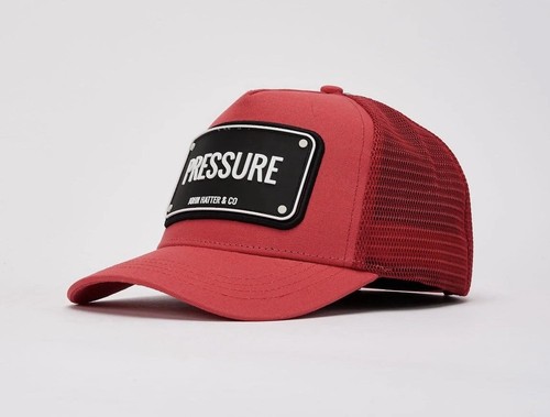 JOHN HATTER & CO Pressure Rubber Patch Trucker Cap Hat Red R-1119-U00 NEW | eBay