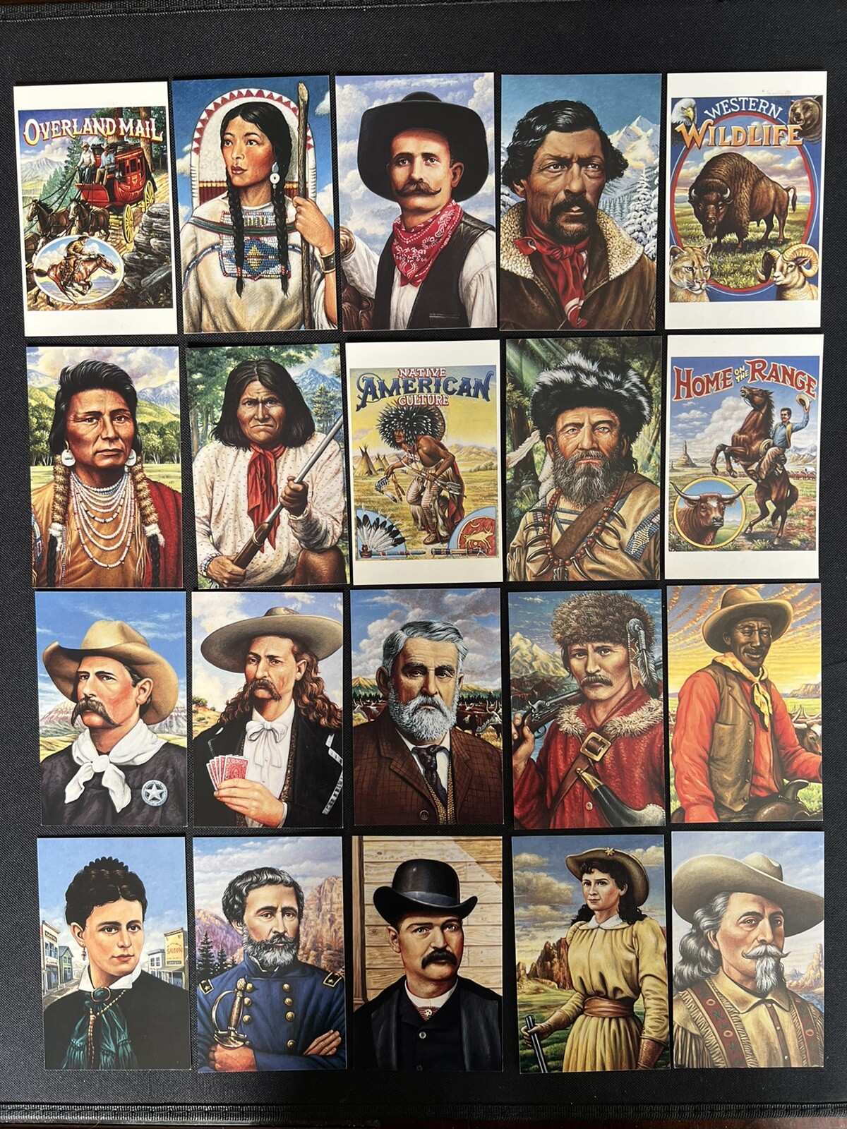 Wild West Post Cards (Complete Lot of 20) FDC Fleetwood 19 Cent 1994 ...