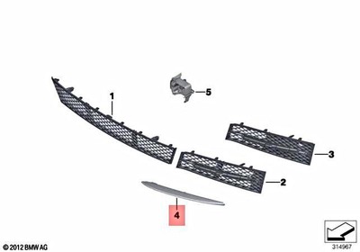 Genuine BMW Hybrid F10 F11 F18 520d ed 520i Finisher Rod Right ...