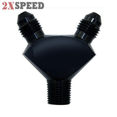 Universal Oil Fuel Fluid Y Block Flare Fitting 8AN x 6AN x 6AN Aluminum ...